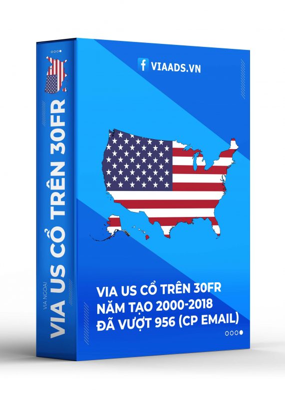 Mua Via Facebook Việt, US, EU, Phi, Thái, Via XMDT, 902 Cổ Limit Cao